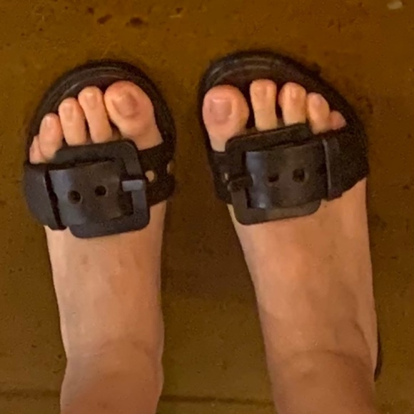 Bottega Veneta | Shoes | Bottega Venetta Dark Brown Buckle Kitten Heel ...